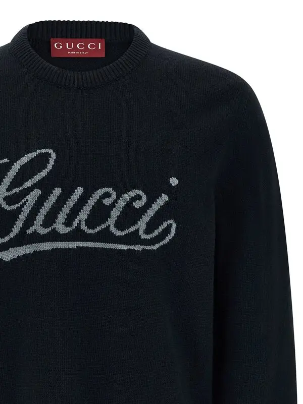 Gucci Logo Intarsia Sweater