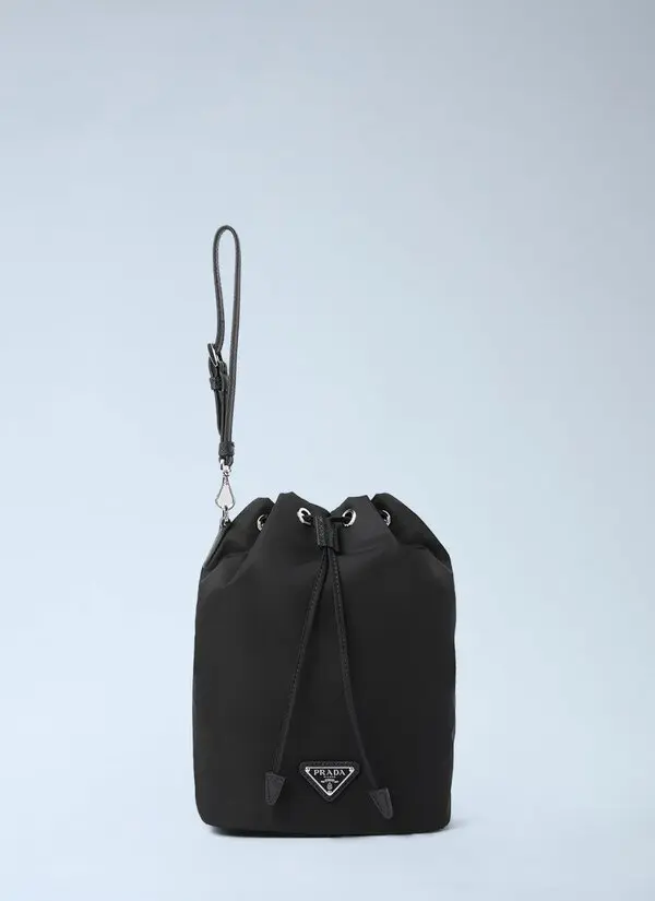 Prada Vela Pouch Bag - Black