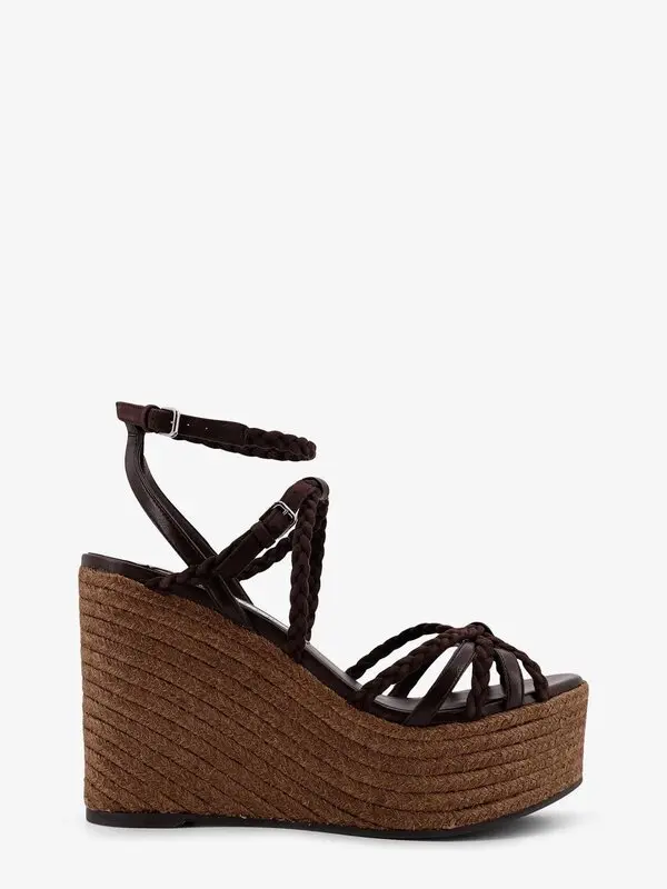 JIMMY CHOO Nyra Leather And Raffia Sandals - Multicolor