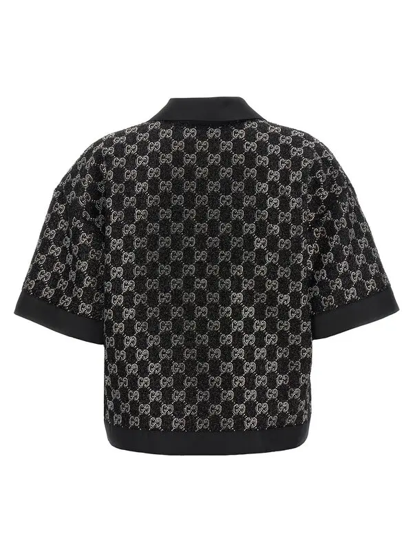 Gucci Gg Crystal Top - Black