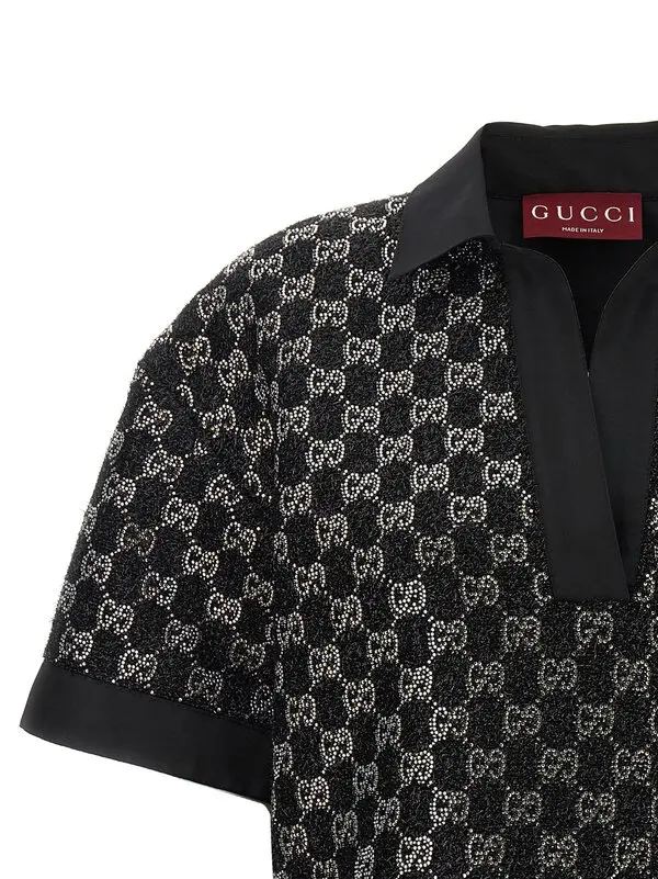 Gucci Gg Crystal Top - Black