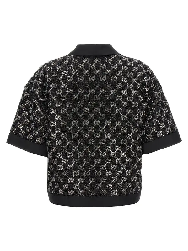 Gucci Gg Crystal Top - Black