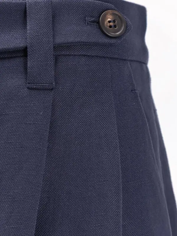 Brunello Cucinelli Viscose And Linen Bermuda Shorts - Multicolor