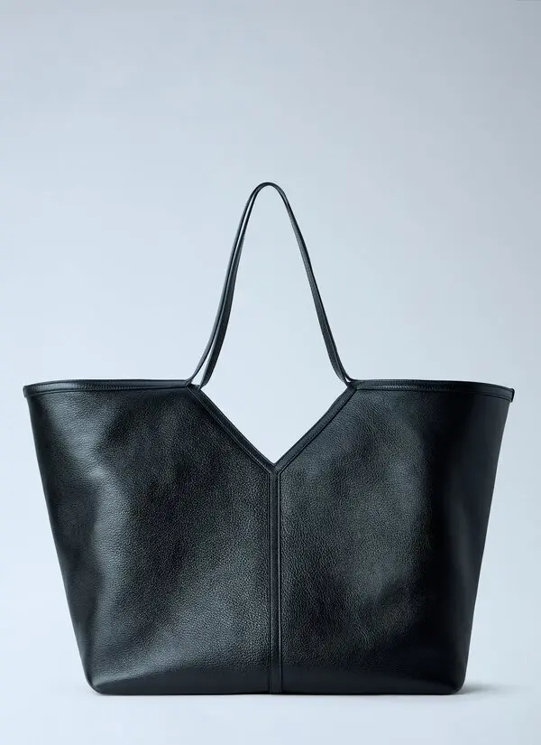 Saint Laurent Y Thin Tote Bag With Removable Pouch