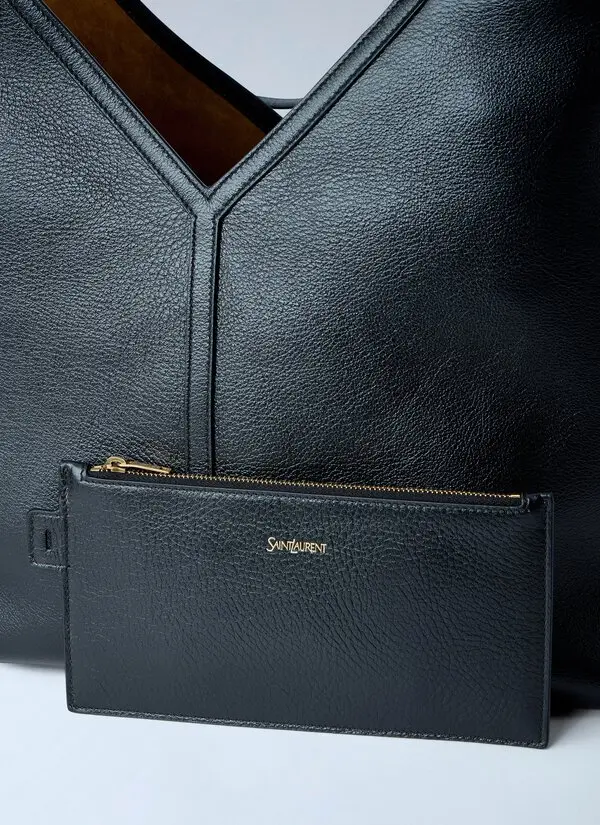 Saint Laurent Y Thin Tote Bag With Removable Pouch