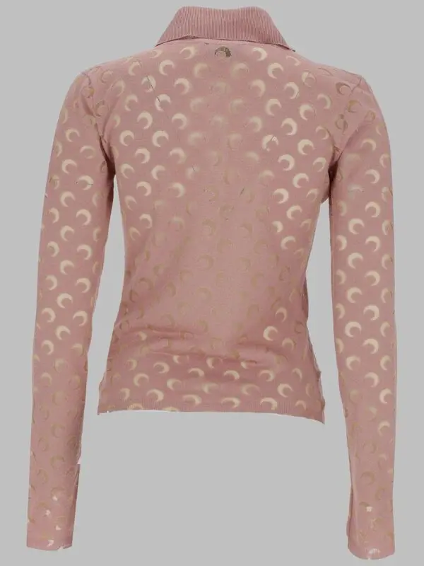MARINE SERRE Cardigan Moon - Pink