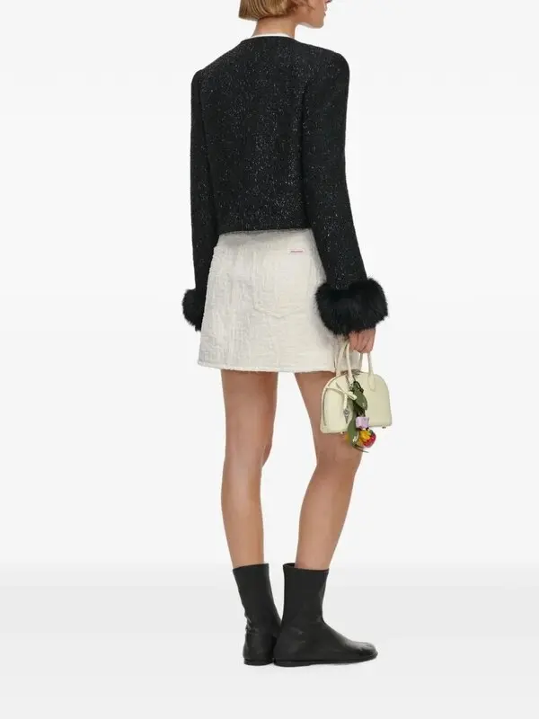 SELF-PORTRAIT Boucle Fur Cuff Jacket