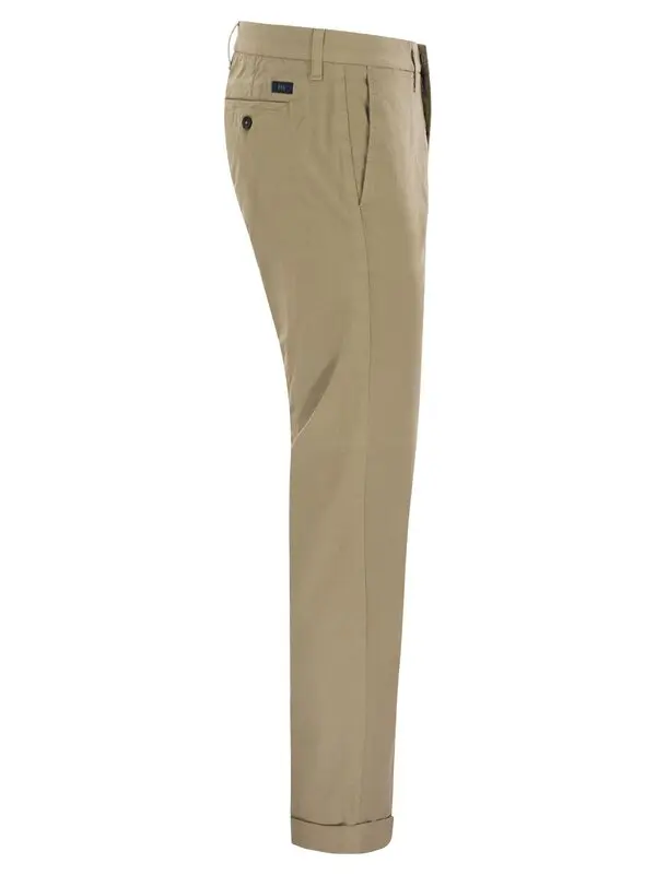 FAY Stretch Gabardine Slim Trousers