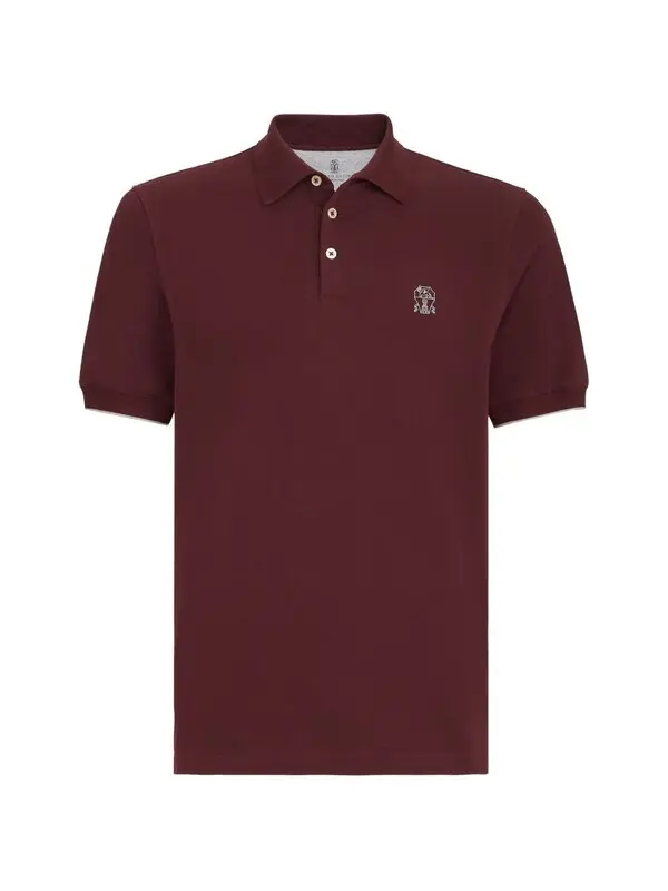 Brunello Cucinelli Logo Cotton Polo Shirt