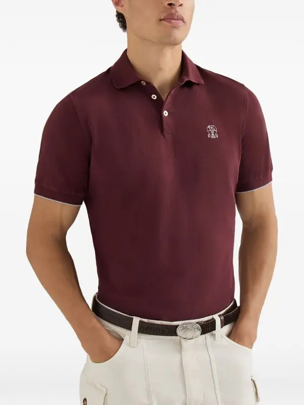 Brunello Cucinelli Logo Cotton Polo Shirt