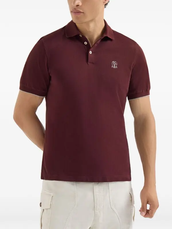 Brunello Cucinelli Logo Cotton Polo Shirt