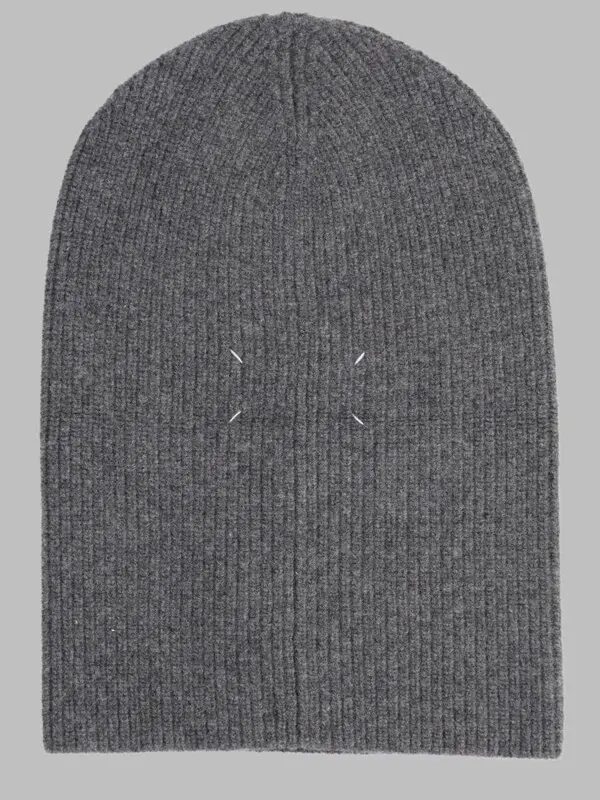 MAISON MARGIELA Ribbed Wool Balaclava - Gray