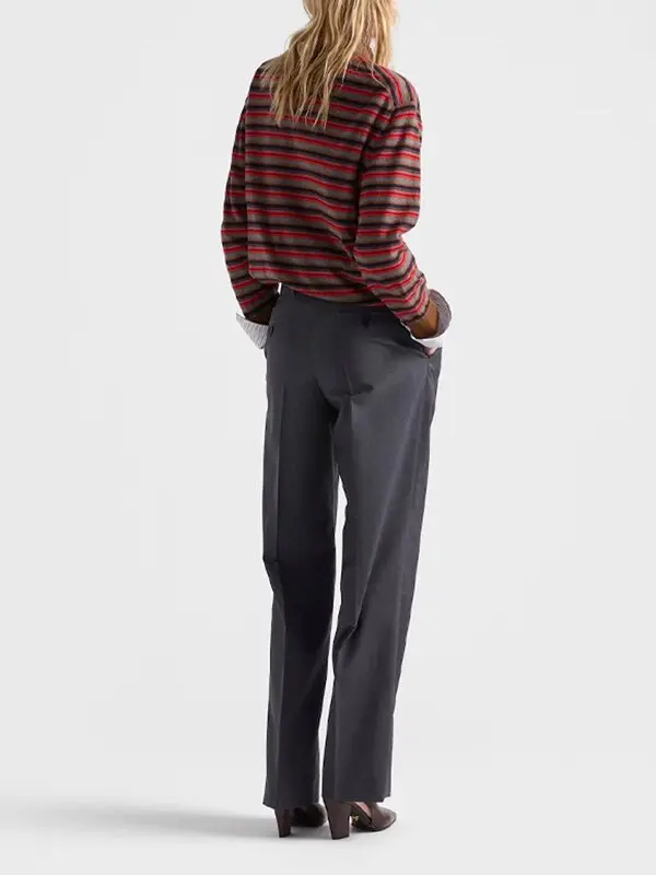 Prada Striped Polo-neck Sweater