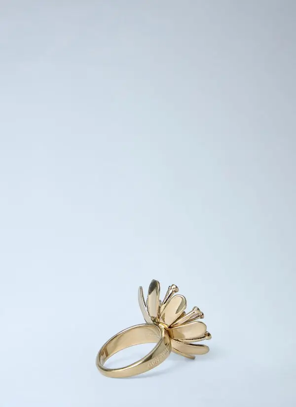 Miu Miu Metal Ring With Crystals