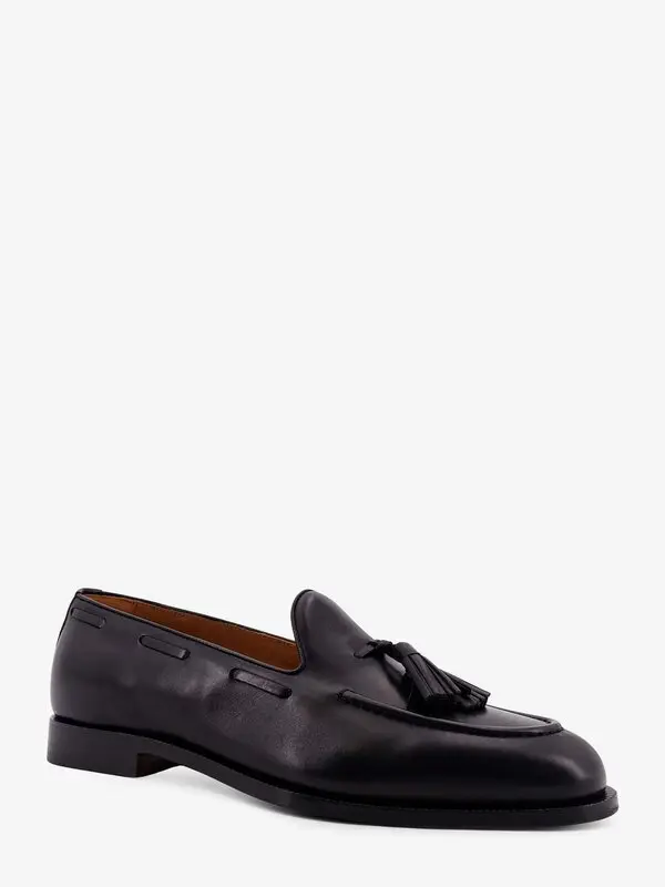 Loro Piana Serge Tassel Leather Loafers - Black