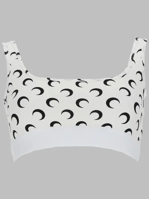 MARINE SERRE Top Bra Moon - White