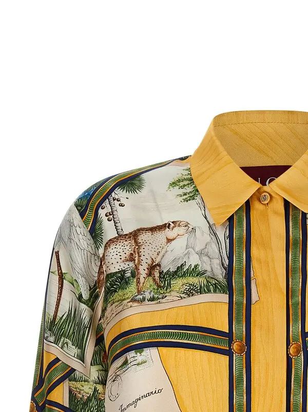 Gucci Printed Silk Twill Shirt