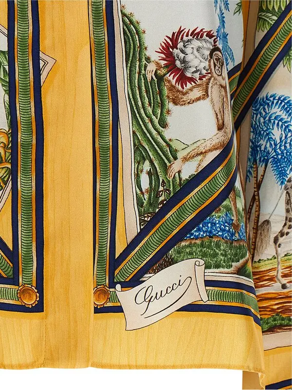 Gucci Printed Silk Twill Shirt
