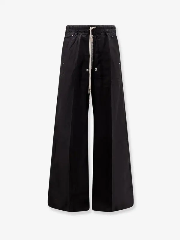 Rick Owens Cotton Trousers - Black