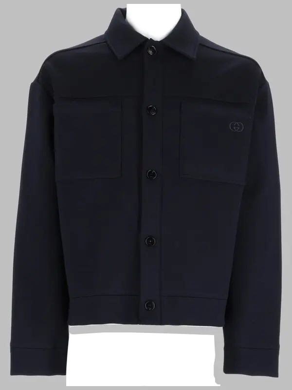 Gucci Giacca In Jersey Di Cotone Con Ricamo