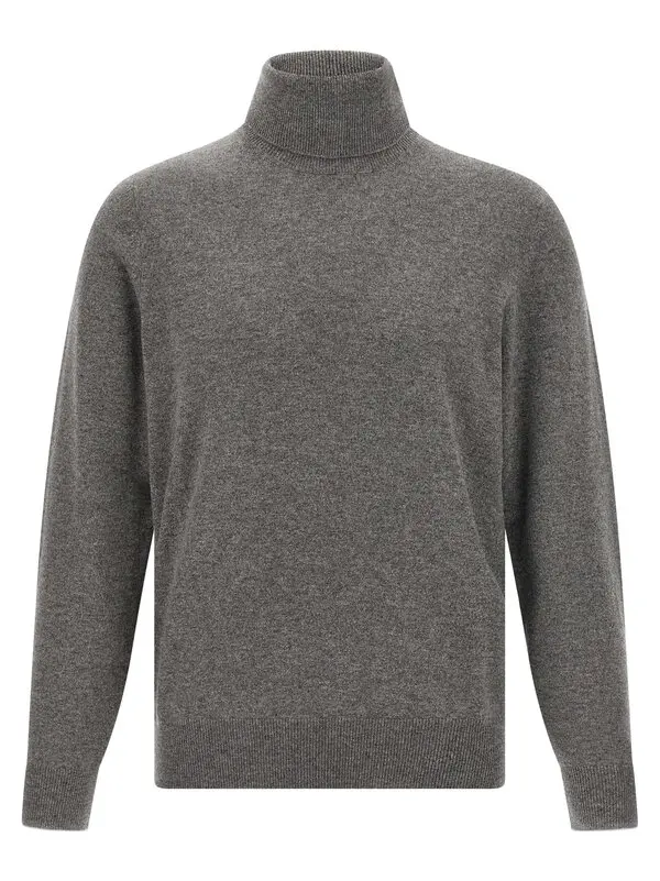 Brunello Cucinelli Cashmere Turtleneck Sweater - Gray