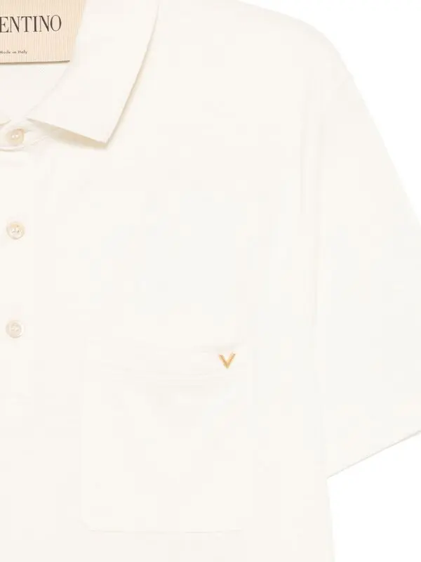 Valentino Garavani Vgold Cotton Polo Shirt