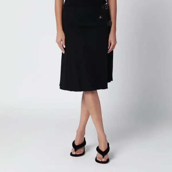 VIVIENNE WESTWOOD Alex Kilt Skirt With Orb Logo - Black