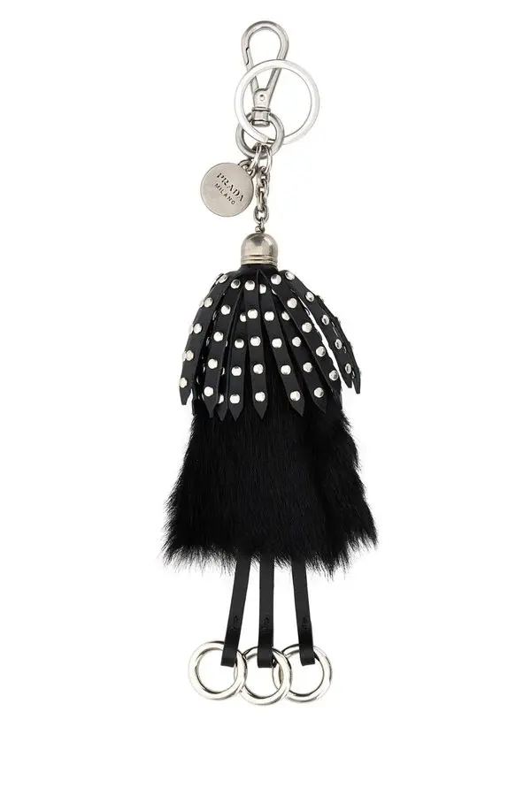 Prada Calf Hair And Leather Keyring