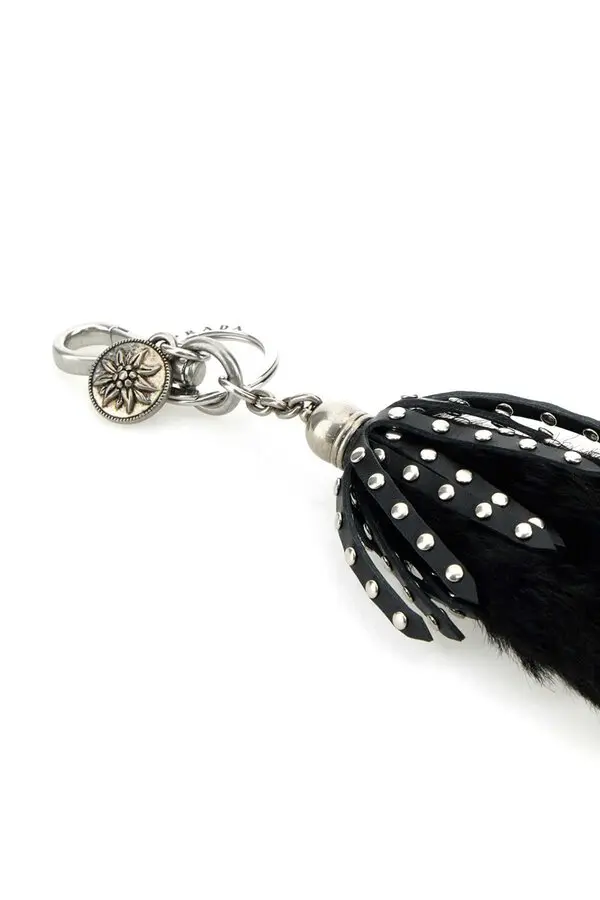 Prada Calf Hair And Leather Keyring