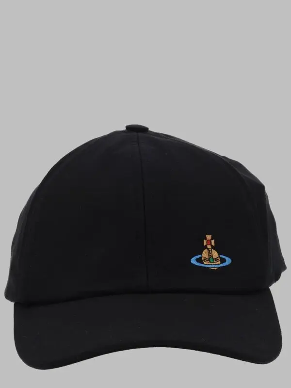 VIVIENNE WESTWOOD Orb Detail Baseball Hat - Black