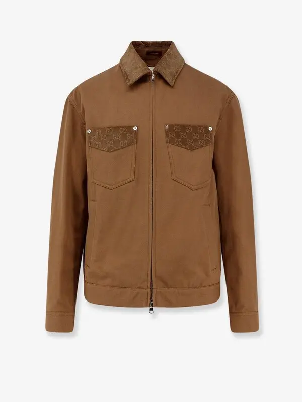 Gucci Canvas Jacket With Gg Details