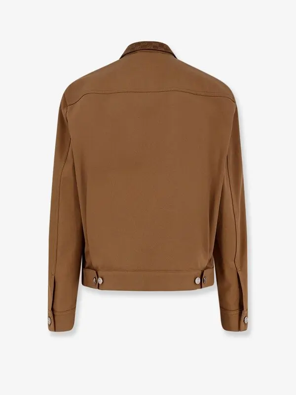Gucci Canvas Jacket With Gg Details