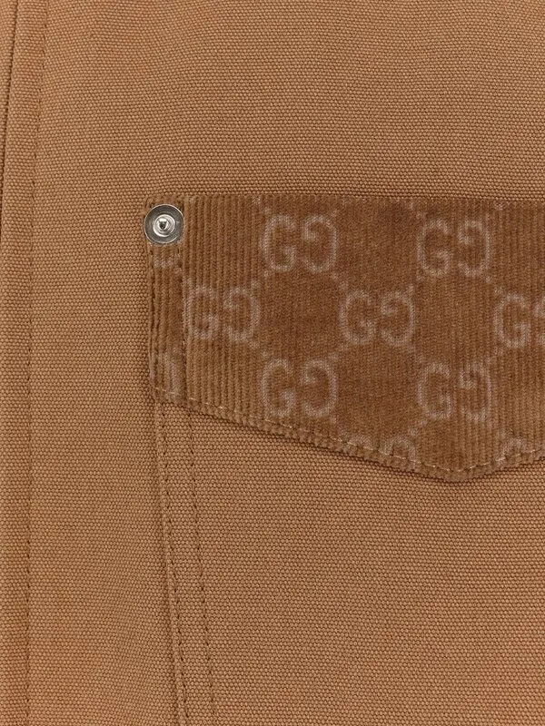 Gucci Canvas Jacket With Gg Details
