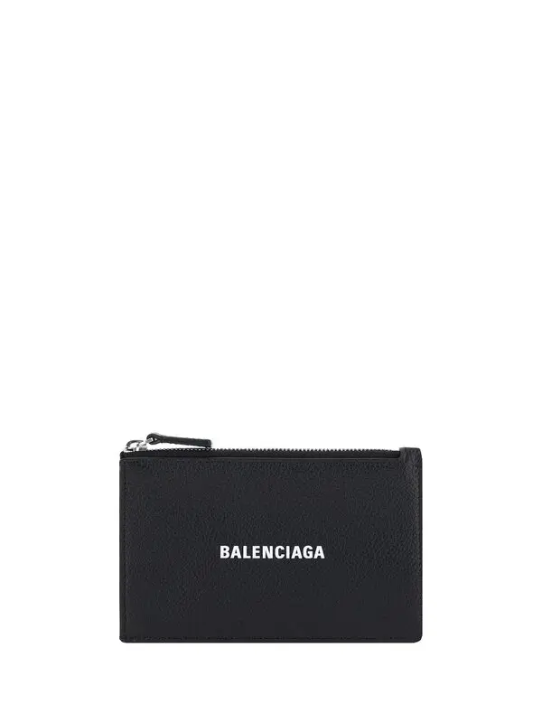 Balenciaga Leather Cardholder - Black