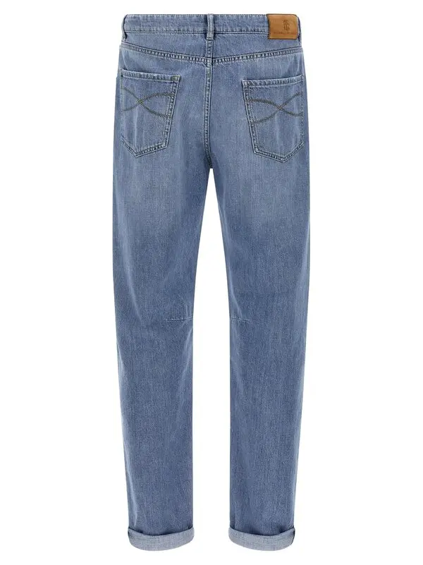 Brunello Cucinelli Straight Leg Denim Jeans - Blue