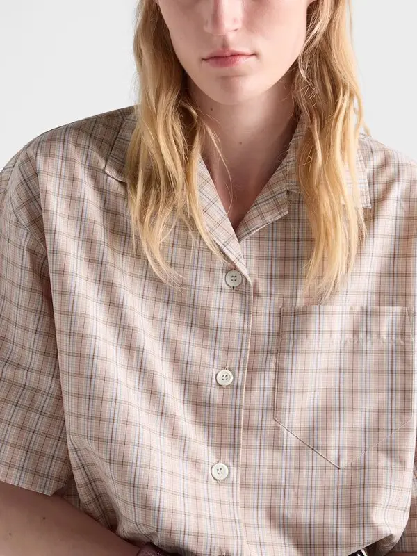 Prada Madras Print Cotton Shirt - Multicolor