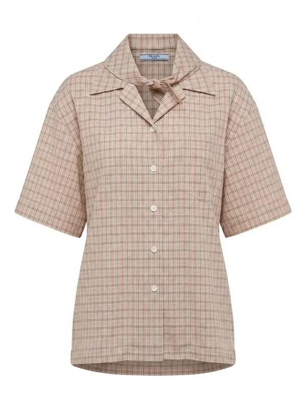 Prada Madras Print Cotton Shirt - Multicolor