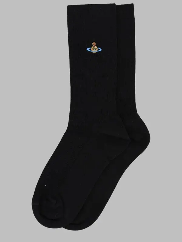 VIVIENNE WESTWOOD Ribbed Socks - Black