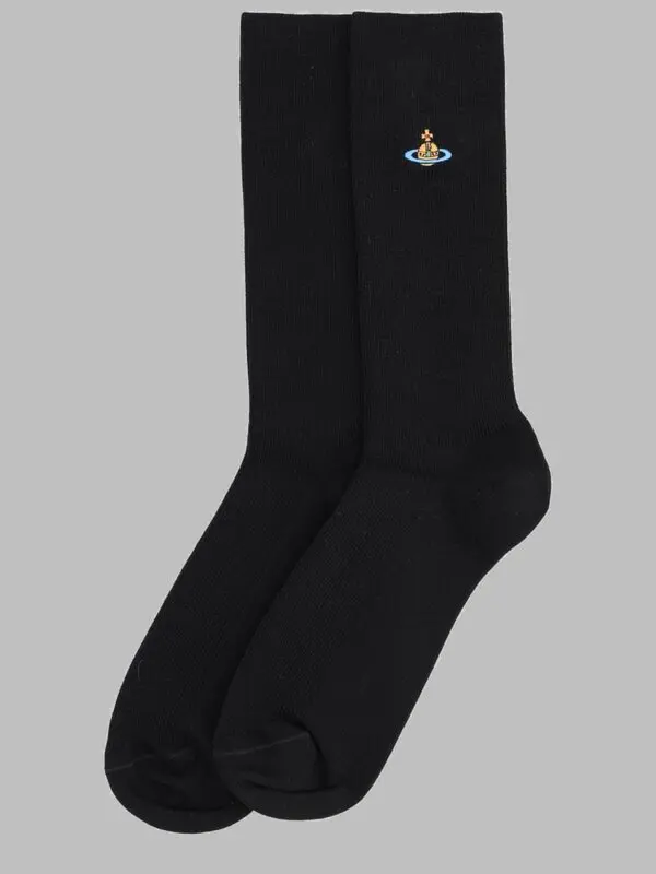 VIVIENNE WESTWOOD Ribbed Socks - Black