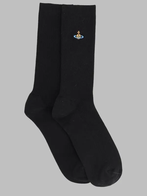 VIVIENNE WESTWOOD Ribbed Socks - Black