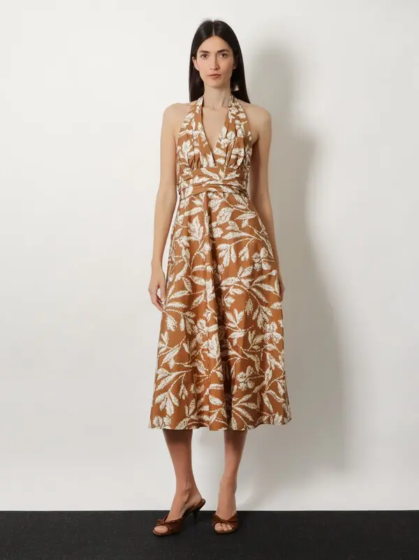 Max Mara Mxmebella Printed Cotton Dress - Multicolor