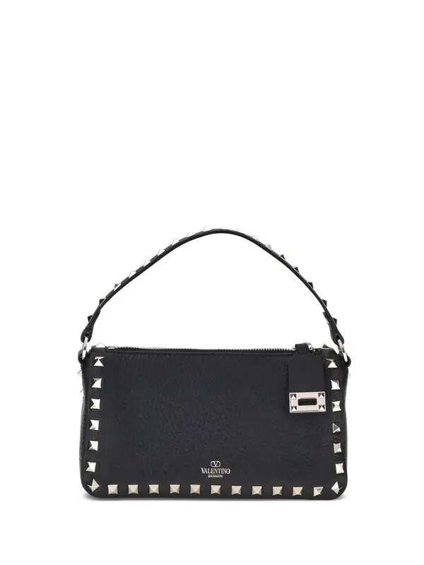 Valentino Garavani Rockstud Leather Shoulder Bag - Black