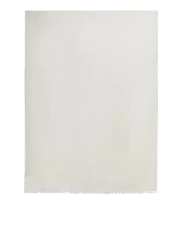 Max Mara Vetusta Wool And Silk Scarf With Jacquard Logo - White