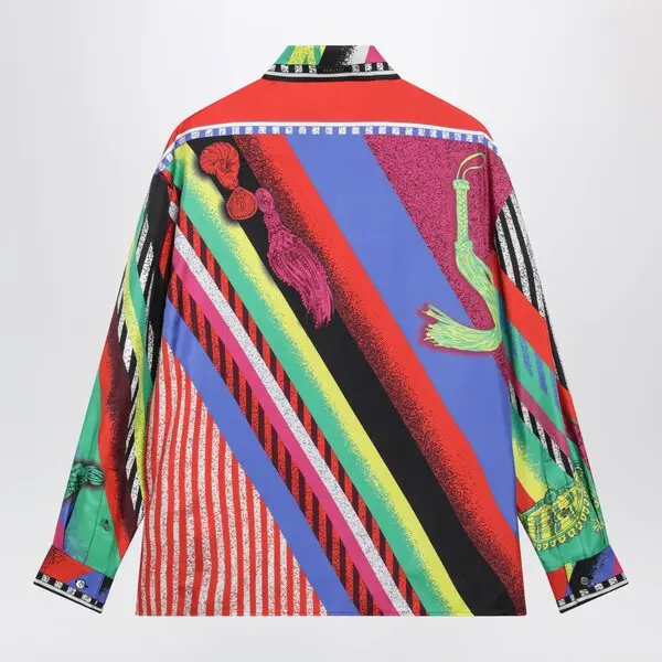 Versace Formula 6 Multicolored Silk Twill Shirt - Multicolor