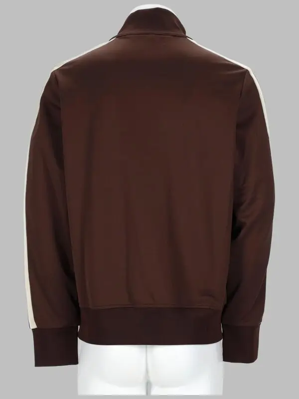 Palm Angels Logo Zip Up Track Jacket - Brown