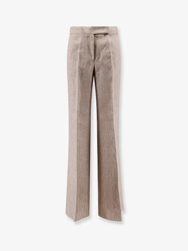 Max Mara Mxmdeserto Linen Trousers - Cream