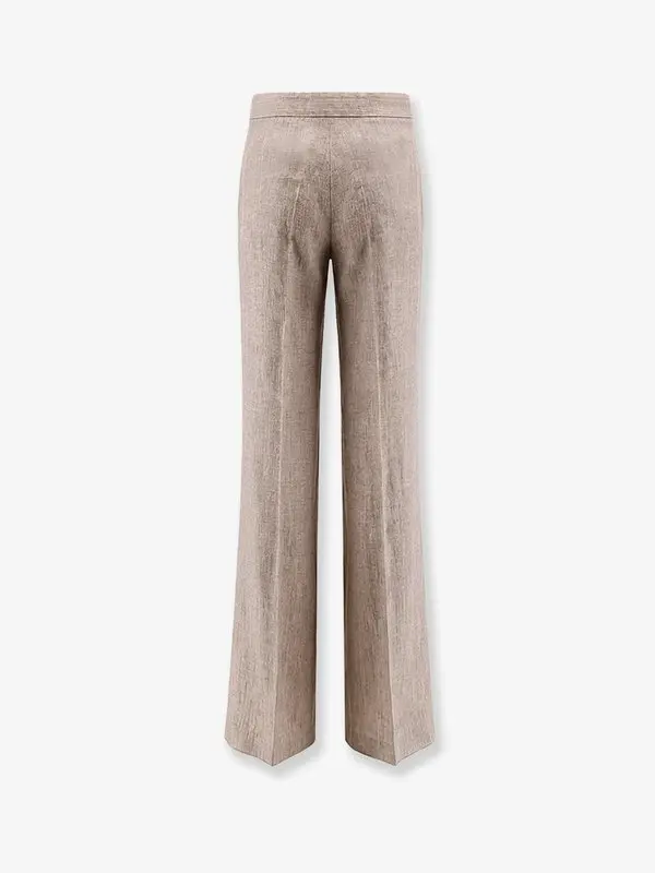 Max Mara Mxmdeserto Linen Trousers - Cream
