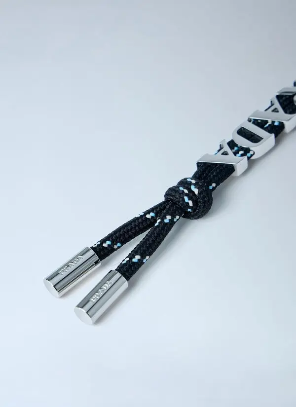Prada Logo Embellished Keychain