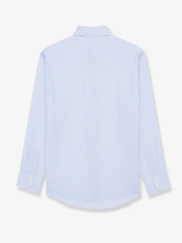 Saint Laurent Cassandre Cotton Shirt With Striped Pattern - Multicolor
