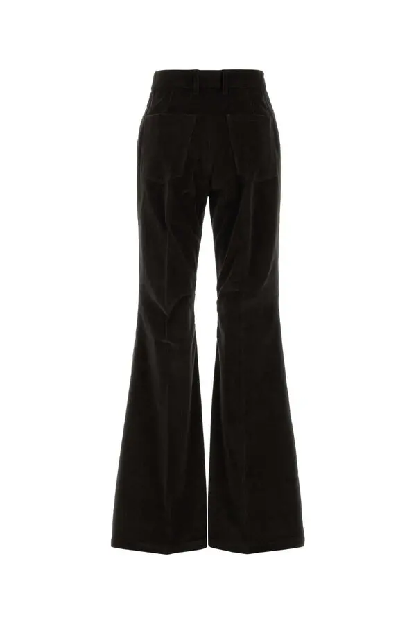 FERRAGAMO Dark Corduroy Flared Pant - Brown